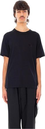 Yohji Yamamoto Homme, Tops, Noir, Taille: L Tonal Logo Slim Tee