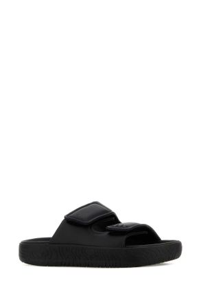 Veja Womens Black Leather Etna Slippers Fullblack Flat Shoes