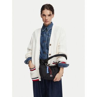 Tommy Jeans Handtasche Tommy Jeans Tjw Icon Charms Shoulder Bag AW0AW18780 Schwarz