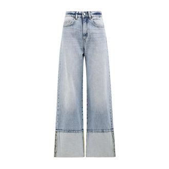 Icon Denim Los Angeles Blaue Wide Leg Jeans f&uuml;r Frauen - - Jeans - Damen - Blau - W26