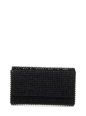 Amina Muaddi Clutches - Black Silk Satin Clutch - Gr. unisize - in Schwarz - f&uuml;r Damen