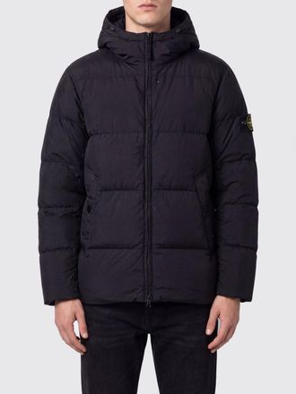 Stone Island Doudoune en nylon imperm&eacute;able avec capuche et logo Compass