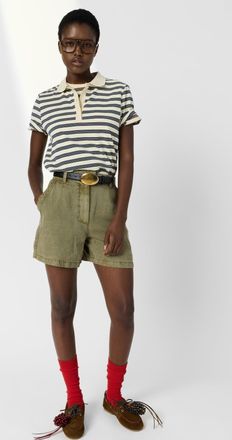 Gerard Darel Polo ray&eacute; en coton - MARCIE - Marine