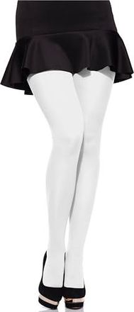 Merry Style Collants Microfibre pour Femmes, Collants Élastiques et Opaques Grandes Tailles MS 162 60 DEN (Blanc, XXXXL)