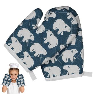 Hemobllo 2 St&uuml;ck Pack Ofenhandschuhe aus Baumwolle Hitzebest&auml;ndige Mikrowellen und Kochhandschuhe mit Aufh&auml;ngeschlaufe W&auml;rmeisolierend f&uuml;r Backofen und K&uuml;che