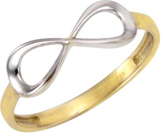 Celesta Gold, F Ring Gold 375 zweifarbig mit Unendlichkeits-Motiv