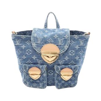 Louis Vuitton Pre-owned Sac &agrave; dos en jean - Femme - Pre-owned - Bleu - Taille: ONE Size