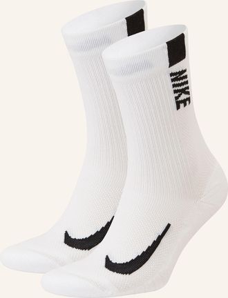 Nike 2er-Pack Laufsocken Multiplier weiss