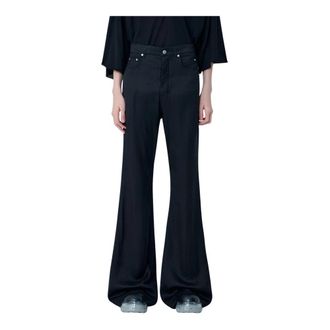 Rick Owens Ausgestellte Hose aus glattem Gewebe - - Trousers - Herren - Schwarzk - W32