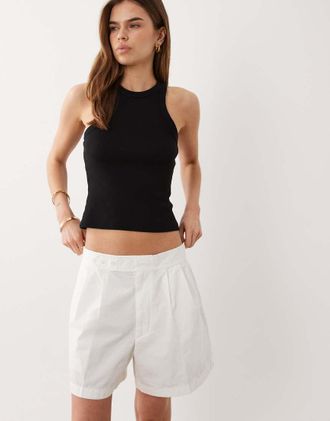 Polo Ralph Lauren Short tiss&eacute; en coton - Blanc