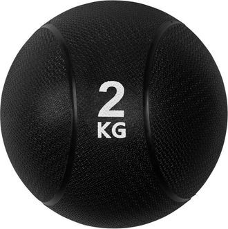 VirtuFit Medizinball Pro - Medizinball - 2 kg - Gummi - Schwarz