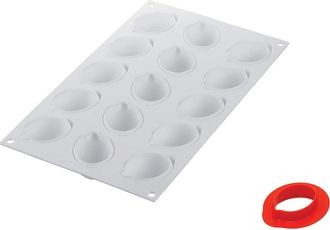 Silikomart Silikomart Silikonform Limone & Limette, 76,2 cm, mit 15 Mulden, jeweils 5,5 x 3,7 x 2,7 cm hoch