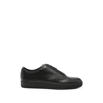 Lanvin Zip-front Leather Sneakers