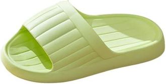 Generic Pantoufles dint&eacute;rieur et dext&eacute;rieur de couleur unie &agrave; semelle &eacute;paisse confortables et d&eacute;contract&eacute;es pour femme, Vert, 37 EU