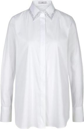Riani Popeline-Stretch Bluse mit Strass-Akzenten - - Blouses & Shirts - Damen - Wei&szlig; - M
