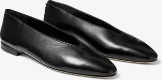 Jimmy Choo London Leather Ballet Flat - Black