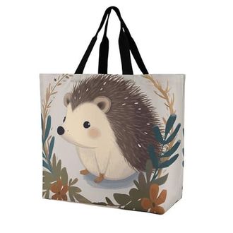 Generic Adorable Petit H&eacute;risson Sac Cabas Pliable Sacs De Courses D&eacute;contract&eacute; Sac A Main Femmes Pour Quotidienne Shopping Gym