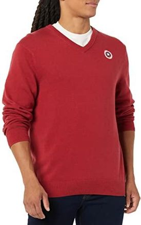 Amazon Essentials Disney | Marvel | Star Wars Pull col en V Homme, Marvel Captain America, S