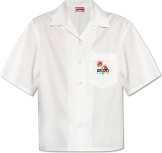 Kenzo Femme, Blouses et Chemises, Blanc, Taille: 38 FR Chemise &agrave; manches courtes