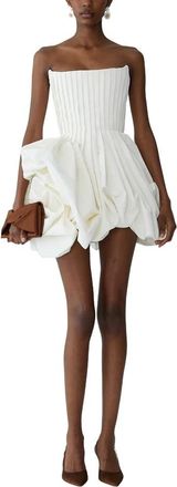 Carolina Herrera Femme, Robes, Blanc, Taille: 36 FR Pleated Mini Dress