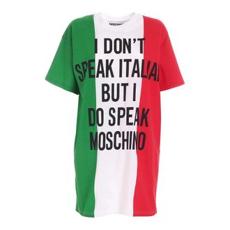 Moschino Multicolor Kurzes Kleid- Italia Tdress - - Dresses - Damen - Mehrfarbig - L