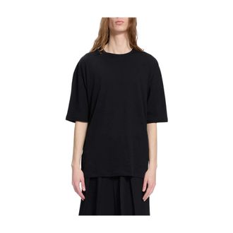 Ann Demeulemeester Slogan-Print Baumwoll-T-Shirt - - Tops - Herren - Schwarzk - M