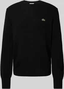 Lacoste Regular Fit Strickpullover aus reiner Wolle