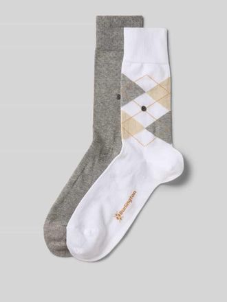 Burlington Socken mit Logo-Applikation im 2er-Pack