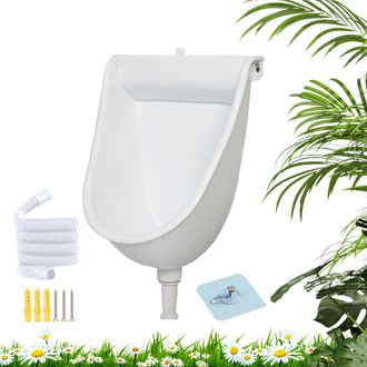 Generic WC Mit Wandhalterung | Urinal F&uuml;r M&auml;nner Mit Sp&uuml;lsystem,Urinale F&uuml;r M&auml;nner,f&uuml;r Im Freien Home Garten Wohnung Vater Freund