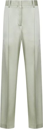 Jil Sander Femme, Pantalons, Vert, Taille: 38 FR Straight Pantalons