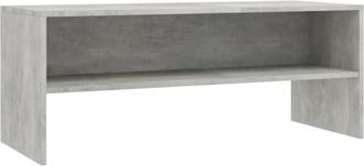 vidaXL Meuble TV, Armoire de Télévision avec Compartiment, Meuble Télé de Salon Salle de Séjour Intérieur, Moderne, Gris Béton Bois dIngénierie