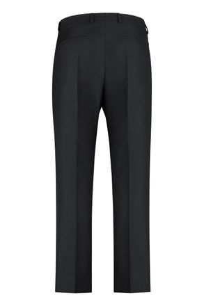 Gucci Mens Wool Blend Twill Bush Trousers Black Viscose Chinos