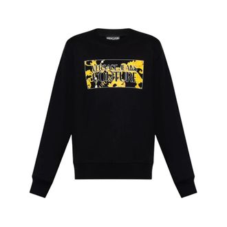 Versace Jeans Couture Crewneck Sweatshirt mit Grafischem Print - - Sweatshirts & Hoodies - Herren - Schwarzk - M