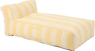 Oviala M&eacute;ridienne ray&eacute; pour salon de jardin modulable jaune clair - Mixi