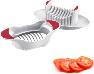 Westmark 11572260 Tomatenschneider, ABS/TPE/Edelstahl, weiß / grün, 21,7 x 11,5 x 7,2 cm