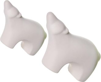 Pretyzoom 2 St&uuml;ck Keramik Eisb&auml;r Statue Wei&szlig; Moderne Desktop Dekoration F&uuml;r Zuhause B&uuml;ro Langlebiges B&auml;ren Ornament in Gro&szlig;er Und Kleiner Gr&ouml;&szlig;e