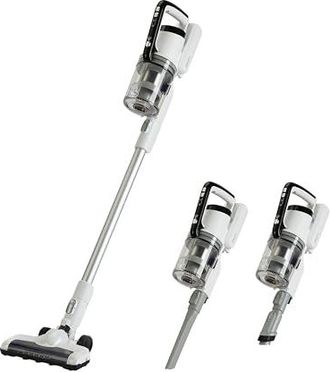 Amazon Basics Akku-Staubsauger, 2-in-1-Gerät, mit DC-Motor, 150 W, 0,7 l, Weiß/Schwarz