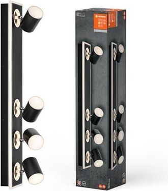 Ledvance DECOR SPOT MARS, 58,5W, 1.800lm, schwarz, Spotleuchte, verstellbare Köpfe, vielseitig anwendbar, Innenraumspot, warmweiße Lichtfarbe, hochwertige Opti