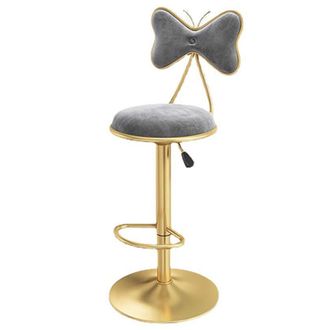 Generic Drehbare Barhocker, h&ouml;henverstellbare Tresenhocker, Esszimmerst&uuml;hle, Samt-Barst&uuml;hle mit geschwungener R&uuml;ckenlehne, K&uuml;cheninsel, Kneipe