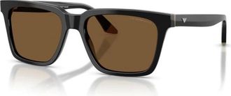 Emporio Armani Homme, Accessoires, Noir, Taille: 55 MM Square Lunettes de soleil