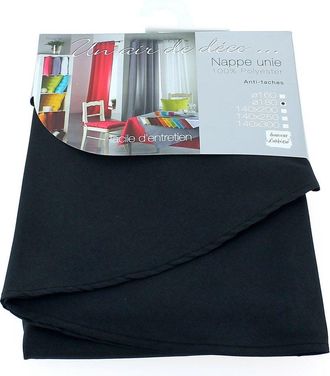 Douceur d'Intérieur Douceur dintérieur - 1720378, Tischdecke Rechteckige, 140 X 250 cm, Essentiel, Polyester Unifarben, Schwarz
