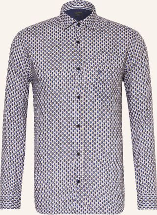 Olymp Leinenhemd Casual Regular Fit blau
