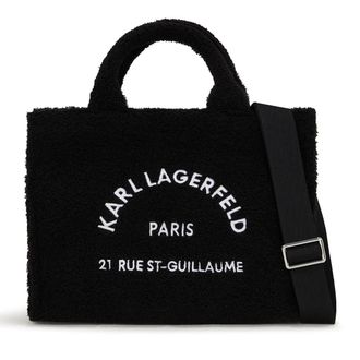 Karl Lagerfeld Shopper - Rue St-Guillaume Tote-Bag aus Lammfell Shopper - Gr. unisize - in Schwarz - f&uuml;r Damen