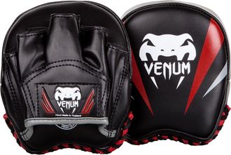 Venum Herren Punch Mitts Elite Mini-Boxhandschuhe, schwarz/rot, Einheitsgröße