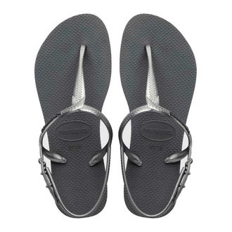 Havaianas Twist, bequeme, modische und vielseitige Sandalen, verstellbare Schnalle an den Seiten, T-Riemen mit Metallic-Finish, rutschfeste Sohle, f&uuml;r Damen