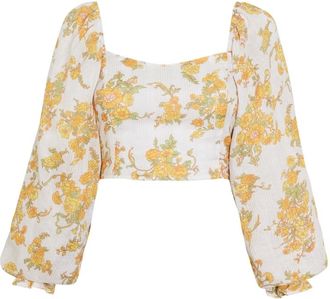 Faithfull The Brand Femme, Blouses et Chemises, Multicolore, Taille: 38 FR Carmody Linen Top