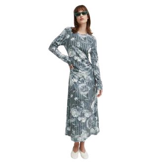 Stine Goya Gestreifter Blumen-Midikleid - - Dresses - Damen - Mehrfarbig - XS