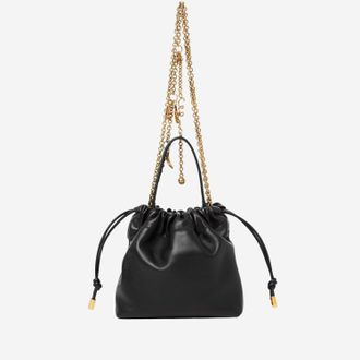 Chlo&eacute; Leather Drawstring Shoulder Bag - Black