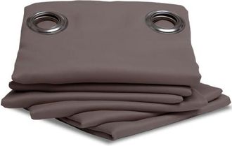 MOONDREAM ThermActiv Rideau Thermique Hiver+&Eacute;t&eacute; 2en1 | Isolant Anti-Chaleur et Anti-Froid | Occultant | Technologie Brevet&eacute;e | Fabrication UE | Oeillets | Gris 