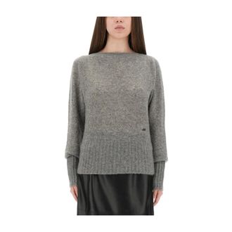 Tom Ford Strickpullover mit U-Boot-Ausschnitt und langen &Auml;rmeln - - Knitwear - Damen - Grau - S